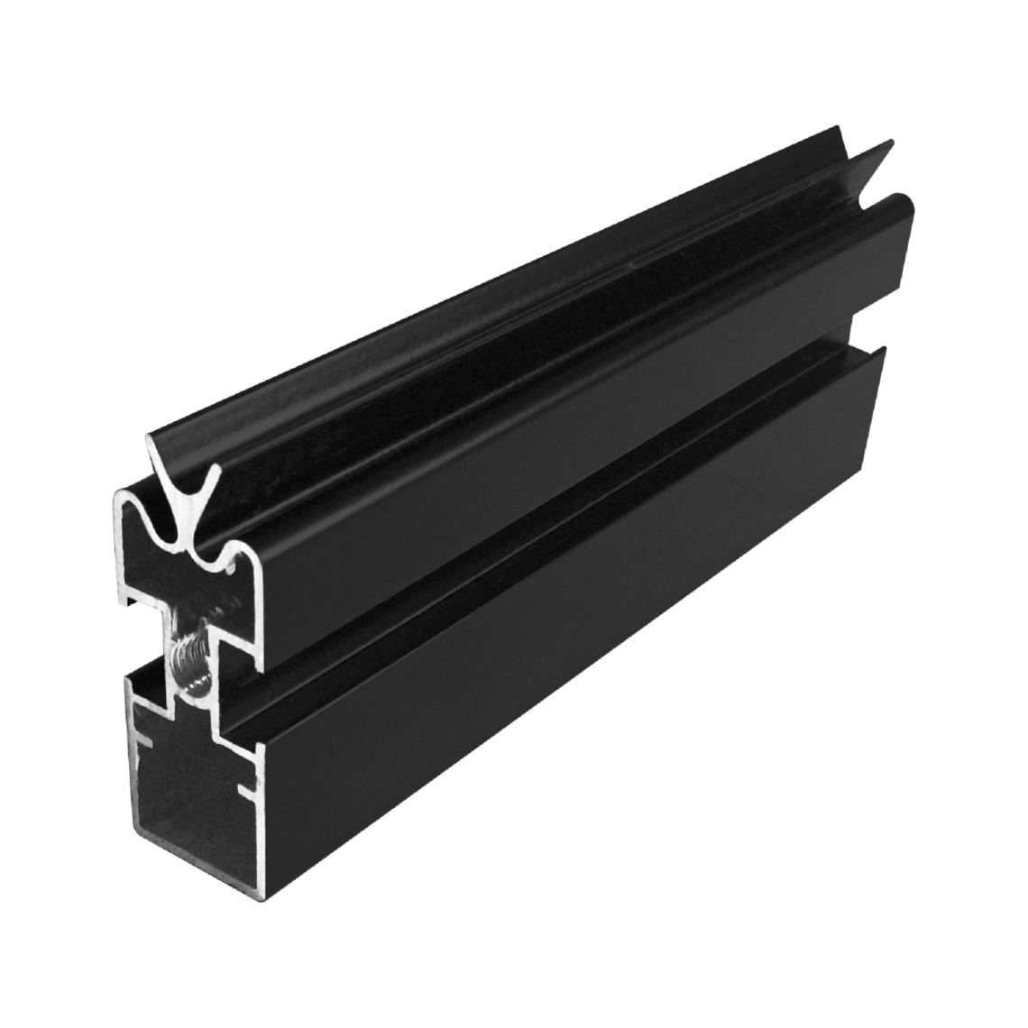 Perfil Modular aluminio negro x 2.5 mts - JP Herrajes y Complemetos